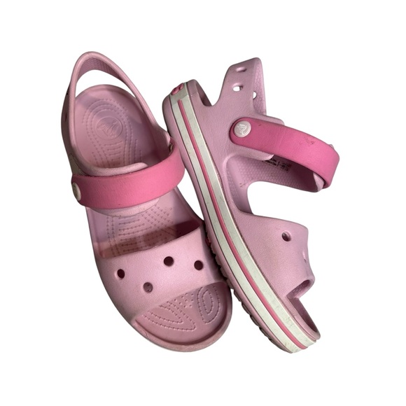 CROCS | Shoes | Crocs Sandals Pink Crocband Girls Size 2 Summer Shoes ...
